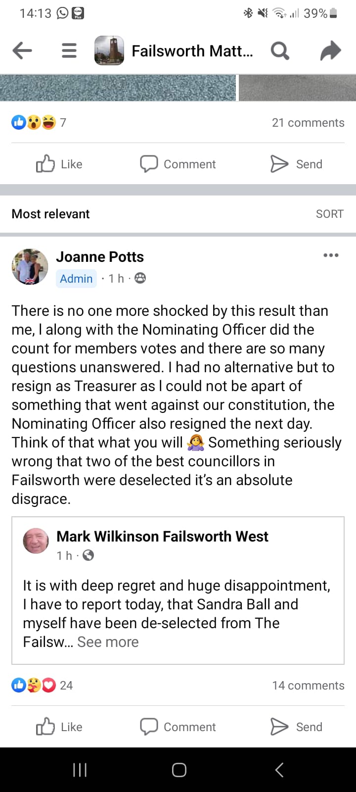 Impropriety mystery after hyper-locals de-select two sitting councillors. – Neil Wilby Media